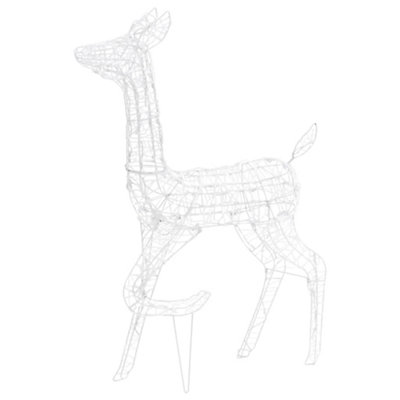 Berkfield Acrylic Reindeer Family Christmas Decoration 160 LED Cold White