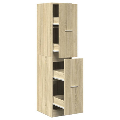 Berkfield Apothecary Cabinet Sonoma Oak 30x41x144.5 cm Engineered Wood