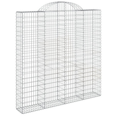 Berkfield Arched Gabion Basket 200x30x200/220 cm Galvanised Iron