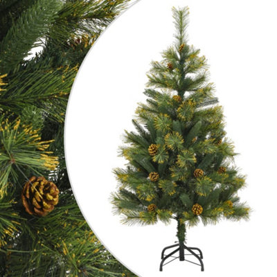 Berkfield Artificial Hinged Christmas Tree with Cones 150 cm