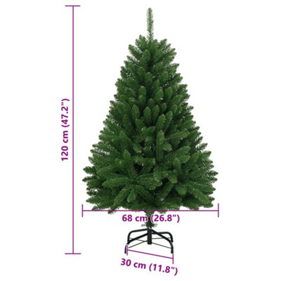 Berkfield Artificial Hinged Christmas Tree with Stand Green 120 cm