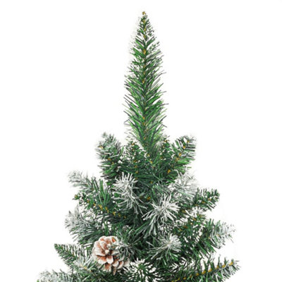 Berkfield Artificial Slim Christmas Tree with Stand 210 cm PVC