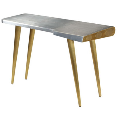 Berkfield Aviator Writing Desk Vintage Aircraft Airman Style 120x60x76 cm