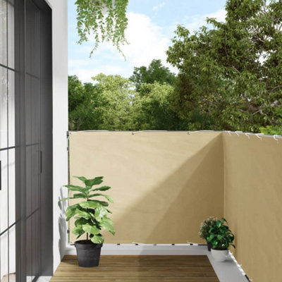 Berkfield Balcony Privacy Screen Cream 1000x120 cm PVC