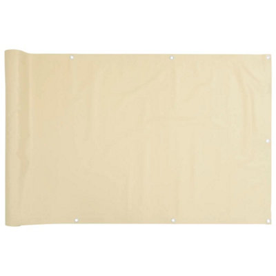 Berkfield Balcony Privacy Screen Cream 600x120 cm PVC