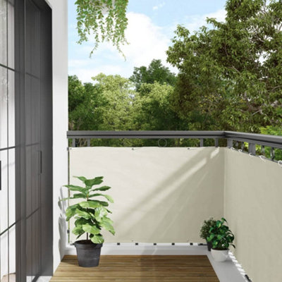 Berkfield Balcony Privacy Screen White 500x90 cm PVC