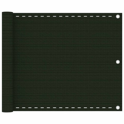 Berkfield Balcony Screen Dark Green 75x500 cm HDPE