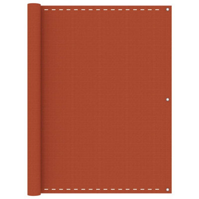 Berkfield Balcony Screen Orange 120x500 cm HDPE | DIY at B&Q