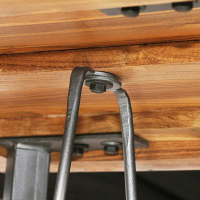 Berkfield Bar Set 3 Pieces Solid Reclaimed Teak