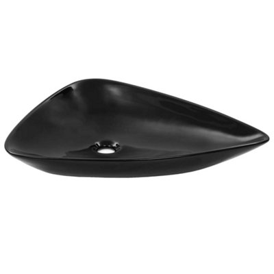 Berkfield Basin Ceramic Black Triangle 645x455x115 mm