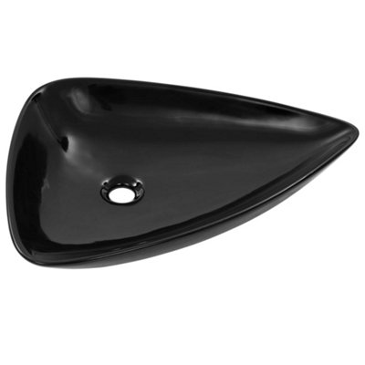 Berkfield Basin Ceramic Black Triangle 645x455x115 mm