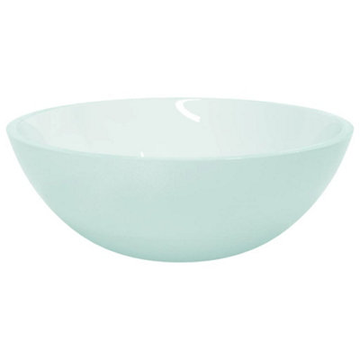 Berkfield Basin Glass 50x37x14 cm Frosted