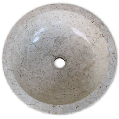 Berkfield Basin Marble 40 cm Cream