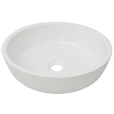 Berkfield Basin Round Ceramic White 42x12 cm