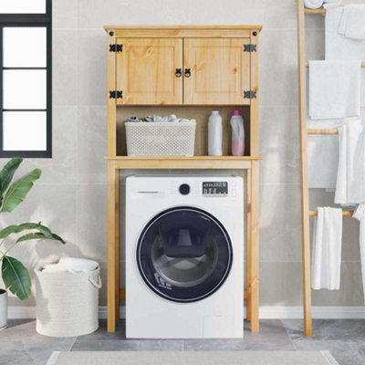Berkfield Bathroom Washing Machine Cabinet Corona Solid Wood Pine