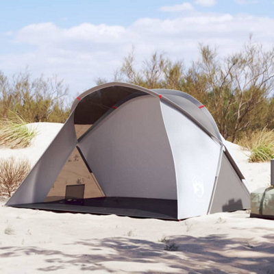 Berkfield Beach Tent 2-Person Grey Pop-up Waterproof
