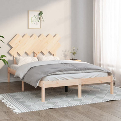 Berkfield Bed Frame 135x190 cm 4FT6 Double Solid Wood | DIY at B&Q