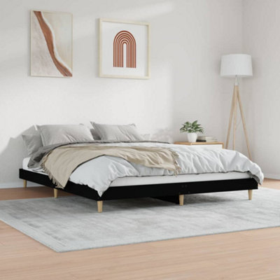 Berkfield Bed Frame Black 120x200 cm Engineered Wood