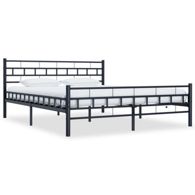 Berkfield Bed Frame Black Steel 160x200 cm