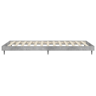 Berkfield Bed Frame Concrete Grey 75x190 cm 2FT6 Small Single ...