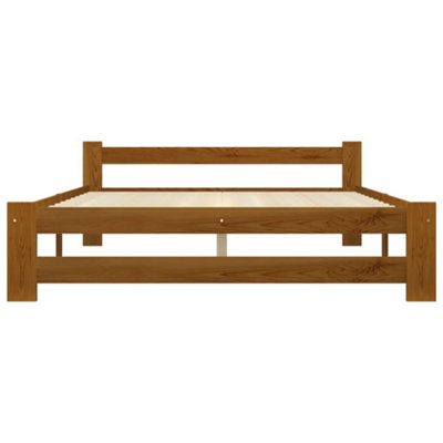 Berkfield Bed Frame Honey Brown Solid Pine Wood 160x200 cm
