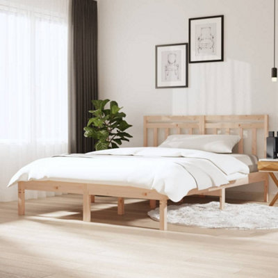 Berkfield Bed Frame Solid Wood 120x200 cm 4FT Small Double