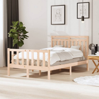 Berkfield Bed Frame Solid Wood 120x200 cm 4FT Small Double