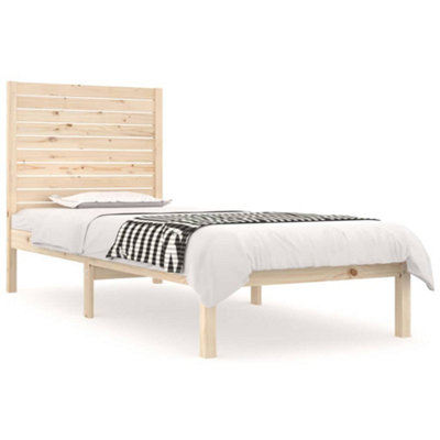 Berkfield Bed Frame Solid Wood 75x190 cm 2FT6 Small Single