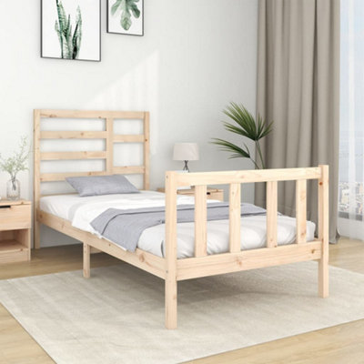 Berkfield Bed Frame Solid Wood 75x190 cm 2FT6 Small Single