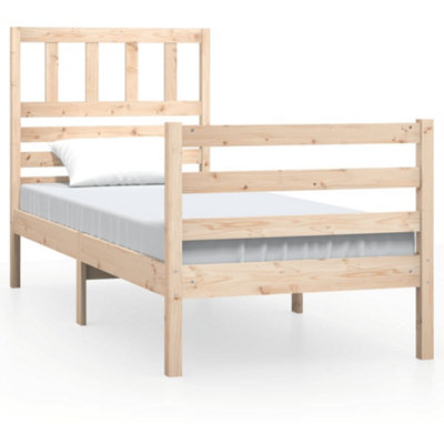 Berkfield Bed Frame Solid Wood 75x190 cm 2FT6 Small Single