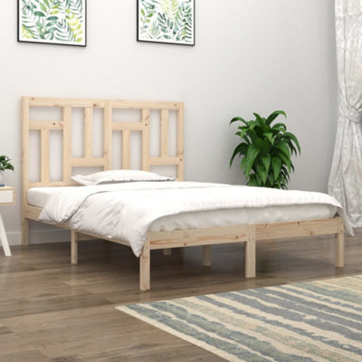 Berkfield Bed Frame Solid Wood Pine 200x200 cm | DIY at B&Q