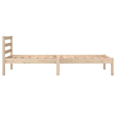 Berkfield Bed Frame Solid Wood Pine 75x190 cm Small Single