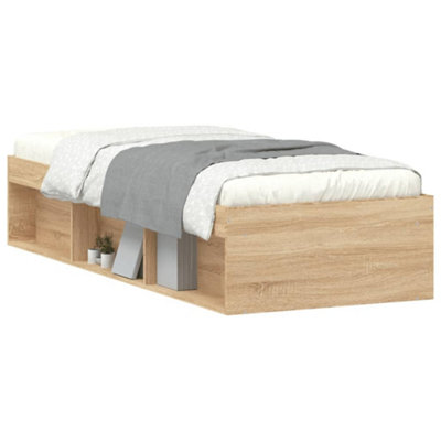 BERKFIELD BED FRAME SONOMA OAK 75X190 CM SMALL SINGLE