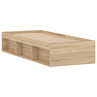 BERKFIELD BED FRAME SONOMA OAK 75X190 CM SMALL SINGLE