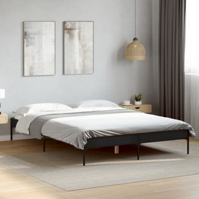 Berkfield Bed Frame without Mattress Black 135x190 cm Double