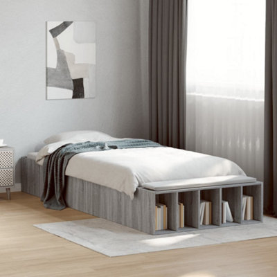 Berkfield Bed Frame without Mattress Grey Sonoma 75x190 cm Small Single