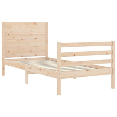 Berkfield Bed Frame without Mattress Small Single Solid Wood