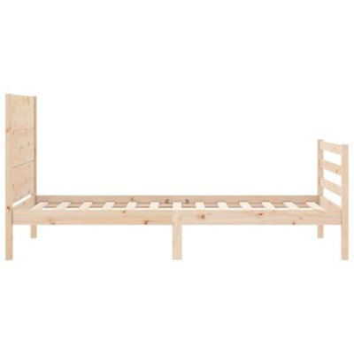 Berkfield Bed Frame without Mattress Small Single Solid Wood
