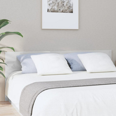 Berkfield Bed Headboard High Gloss White 200x1.5x80 cm Engineered Wood