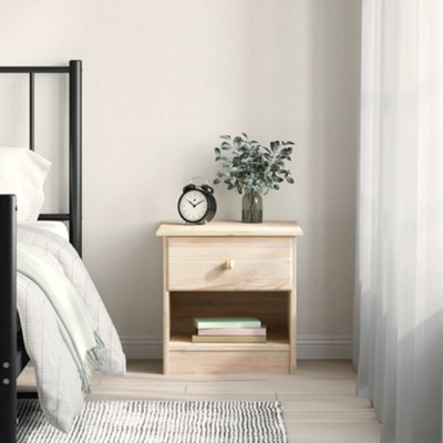Berkfield Bedside Cabinet ALTA 41x35x41 cm Solid Wood Pine