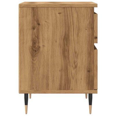 Berkfield Bedside Cabinet Artisan Oak 40x35x50 cm Engineered Wood