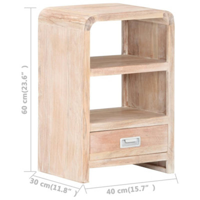 Berkfield Bedside Table 40x30x60 cm Solid Acacia Wood