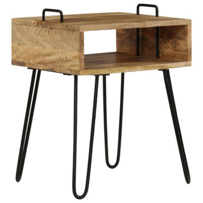 Berkfield Bedside Table Solid Mango Wood 40x34x47 cm