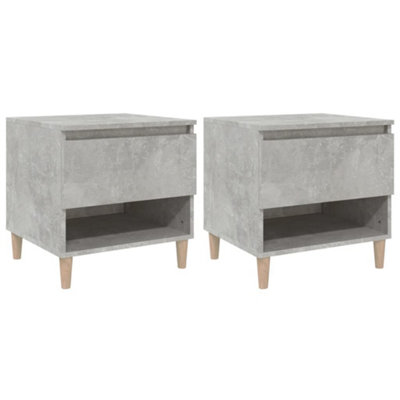 Berkfield Bedside Tables 2 pcs Concrete Grey 50x46x50 Engineered Wood