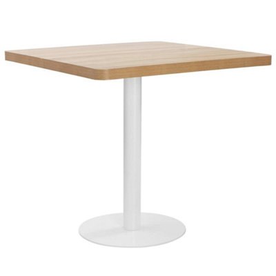 Berkfield Bistro Table Light Brown 80X80 cm MDF