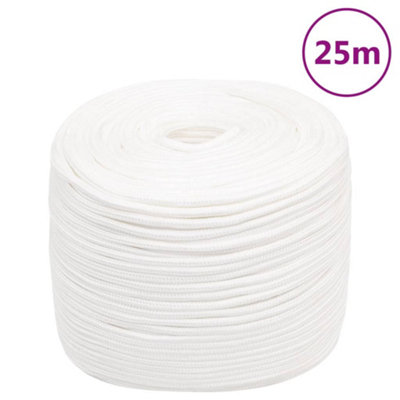 Berkfield Boat Rope Full White 6 mm 25 m Polypropylene