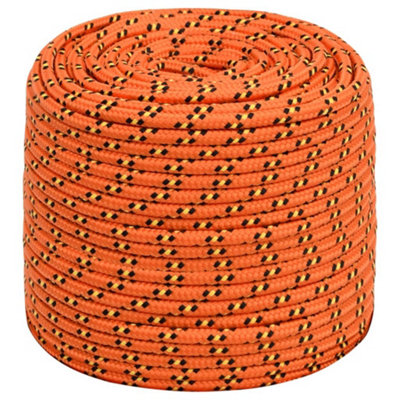 Berkfield Boat Rope Orange 10 mm 50 m Polypropylene