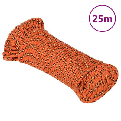 Berkfield Boat Rope Orange 5 mm 25 m Polypropylene