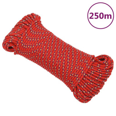 Berkfield Boat Rope Red 5 mm 250 m Polypropylene