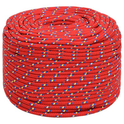 Berkfield Boat Rope Red 8 mm 25 m Polypropylene